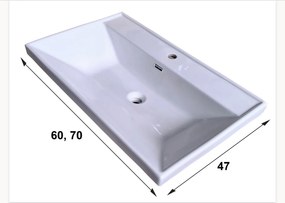 Lavedo Aria Mokko 60 koupelnová skříňka s umyvadlem