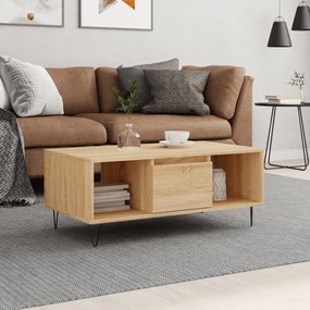 vidaXL Konferenční stolek 90x50x36,5 cm kompozitní dřevo [830590] Barva: kouřový dub