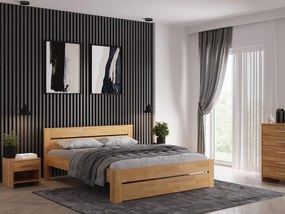 Vysoká postel z bukového dřeva 140x200 cm Bilbao