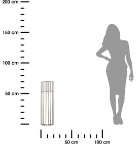Kovový květináč LOFT 70x20 cm zlatá/bílá