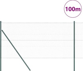 Hexagonální kotvení plotu 100 x 1,4 m Ocel potažená PVC Šedá 3352894