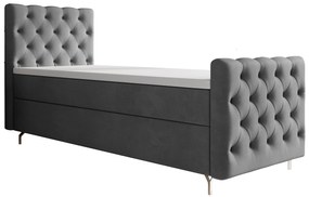 Jednolůžková postel 80 cm Clinton Bonell (tmavě šedá) (s roštem, bez úl. prostoru). 1082131
