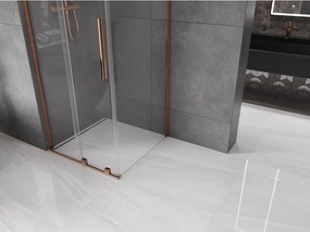Mexen Velar L, sprchový kout s posuvnými dveřmi 120 x 120 cm, 8mm čiré sklo, růžové zlato, 871-120-120-03-60