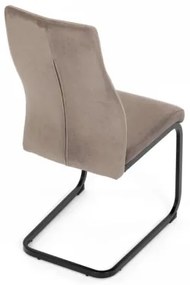 Jídelní židle cappucino látka černé kovové nohy DCL-X7018 CAP2