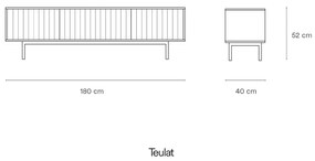 Tv skříňka sierra černá 180 x 40 MUZZA