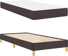 Postel s boxspringem s matrací Tmavě hnědá 90 x 190 cm textil 3398531