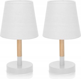 noční stolní lampa – 2 kusy, bílá