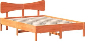 Postel bez matrace voskově hnědá 135 x 190 cm masivní borovice 3328249