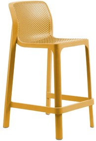 OnaDnes -20% Nardi Hořčicově žlutá plastová zahradní barová židle Net 65 cm