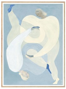 THE POSTER CLUB Autorský plakát Hold You / Blue by Sofia Lind 50 x 70 cm, modrá barva, papír