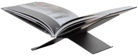 Hoorns Černý kovový stojan na knihy Giona 12 x 29 cm
