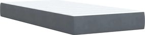 Box spring postel s matrací tmavě šedá 90x200 cm samet 3287651