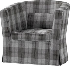Potah na křeslo IKEA Ektorp Tullsta barva šedá látka pletený vzor, vzorované
