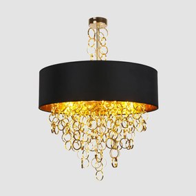 Toolight - Závěsná lampa 45cm 3xE27 APP683-3CP, černá-zlatá, OSW-05340