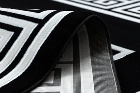 Dywany Łuszczów, Kusový koberec Gloss 6776 85 greek black/ivory, 80x150, černobílá, chodba / předsíň