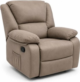 LuxuryForm DESIGN Televizní křeslo VELORA s polohováním - Taupe