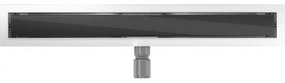 Mexen Flat nerezový sprchový žlab 60 cm vzor černé sklo, 1026060-15