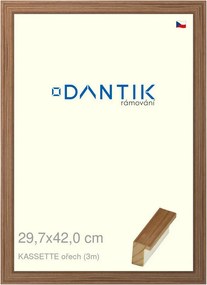 DANTIK rámeček 29,7x42 | KASSETTE ořech (Plexi Čiré)