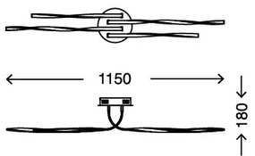 Briloner 3340-042 - LED Stmívatelné stropní svítidlo TWIN 4xLED/7,5W/230V