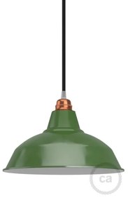 creative cables Lesklé kovové stínidlo Bistrot pro objímku E27 s ⌀ 30 cm Barva komponentu: Zelená