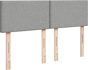 Box spring postel s matrací světle šedá 160 x 200 cm textil 3287112