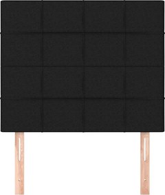 Čelo postele černé 80x5x118/128 cm látkové 3116308