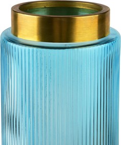 Skleněná váza Serenite 14x25 cm světle modrá