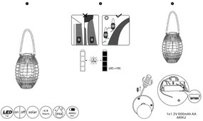 Globo 36669 - LED Solární svítidlo SOLAR LED/2W/3V IP44