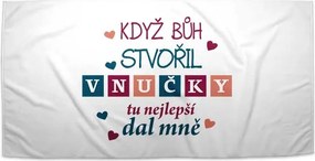 Sablio Ručník Když Bůh stvořil vnučky - 50x100 cm