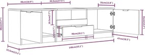 vidaXL TV skříňka 140 x 35 x 40 cm kompozitní dřevo [811452] Barva: dub artisan
