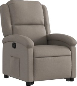 Zvedací polohovací křeslo taupe textil 3204172