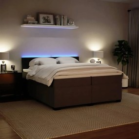Box spring postel s matrací světle šedá 200x200 cm samet 3288714
