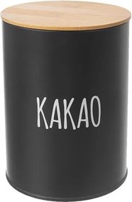 Kulatá plechová dóza KAKAO Black