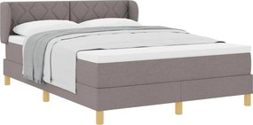Postel s boxspringem s čelo Taupe 160 x 200 cm textil 3340287