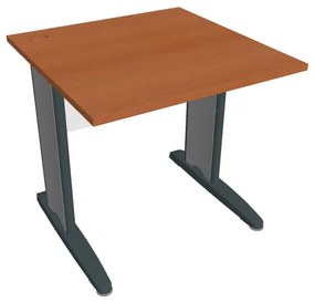 Stůl pracovní rovný 80 cm - Hobis Cross CS 800 Dekor stolové desky: třešeň, Dekor lamino podnože: bílá, Barva nohou: černá