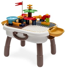Hrací stůl pro děti stavebnice BABY MIX Barva: Hnědá