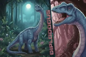 TREFL Puzzle Dino World: Diplodocus / 100 dílků / 41 x 27,5 cm