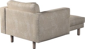 Potah na IKEA Norsborg šezlong s loketními opěrkami barva béžová látka pletený vzor, vzorované