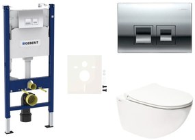 Cenově zvýhodněný závěsný WC set Geberit do lehkých stěn / předstěnová montáž+ WC SAT Infinitio SIKOGESINFD35