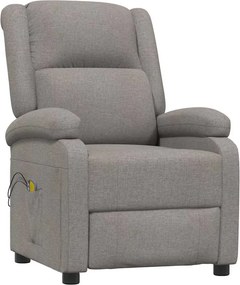 Elektrické masážní křeslo taupe textil 3098366