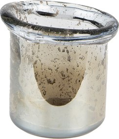 Zelený skleněný svícen na čajovou svíčku Sandy - Ø 10*9 cm