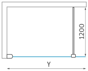 Roth Project Walk-in zástěna 100 x 200 cm brillant transparent EI TWF 10020 VPE Koupelny Bernold