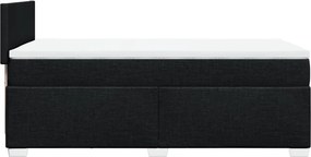 Box spring postel s matrací černá 90x200 cm textil 3285766