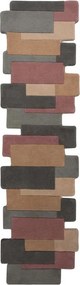 Flair Rugs, Běhoun Abstract Collage Pastel, 60x230, růžová, chodba / předsíň