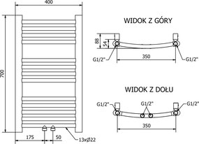 Mexen Ares elektrický radiátor 700 x 400 mm, 300 W, bílý - W102-0700-400-2300-20
