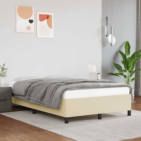 Rám postele bez matrace krémový 120x190 cm umělá kůže 3269647