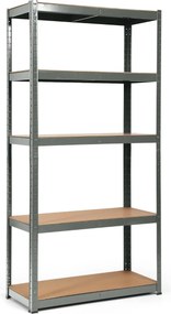 Costway Úložný regál 5 vrstev, prostorově pro velké zatížení, šedá
