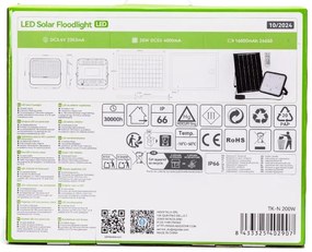 Aigostar - LED RGBW Stmívatelný solární reflektor LED/200W/3,4V IP66 + DO