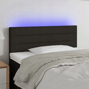 Čelo Postele S Led Modré Textil Černá 100 x 5 x 78/88 cm