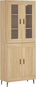 Skříň highboard dub sonoma 69,5 x 34 x 180 cm kompozitní dřevo 3198356